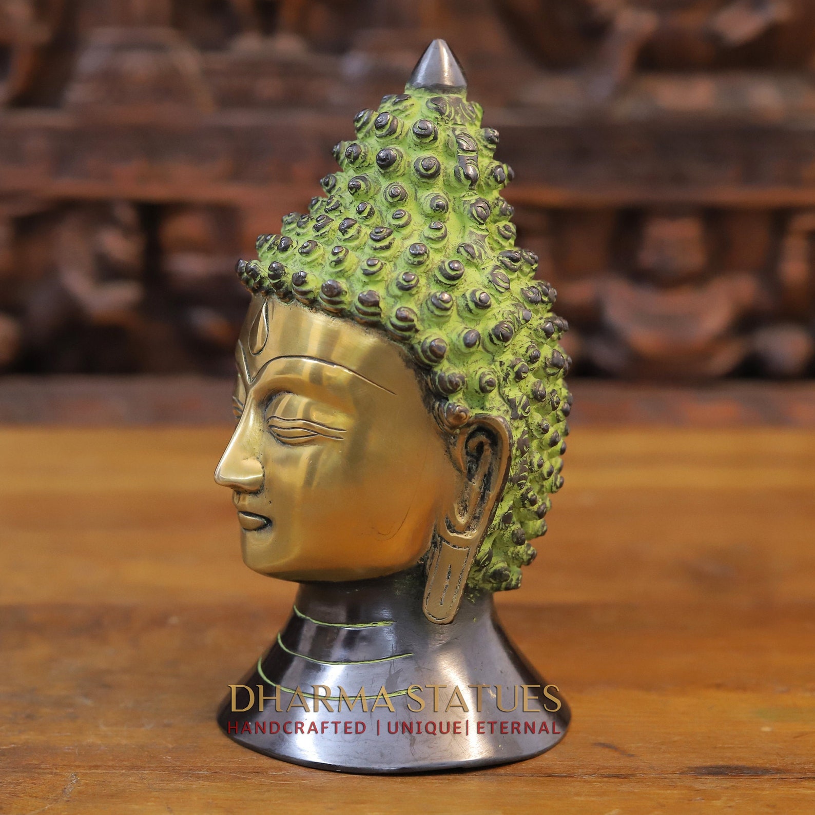 Brass Buddha Face (tall Neck) - Imported From Nepal - Dharma Exclusive ...