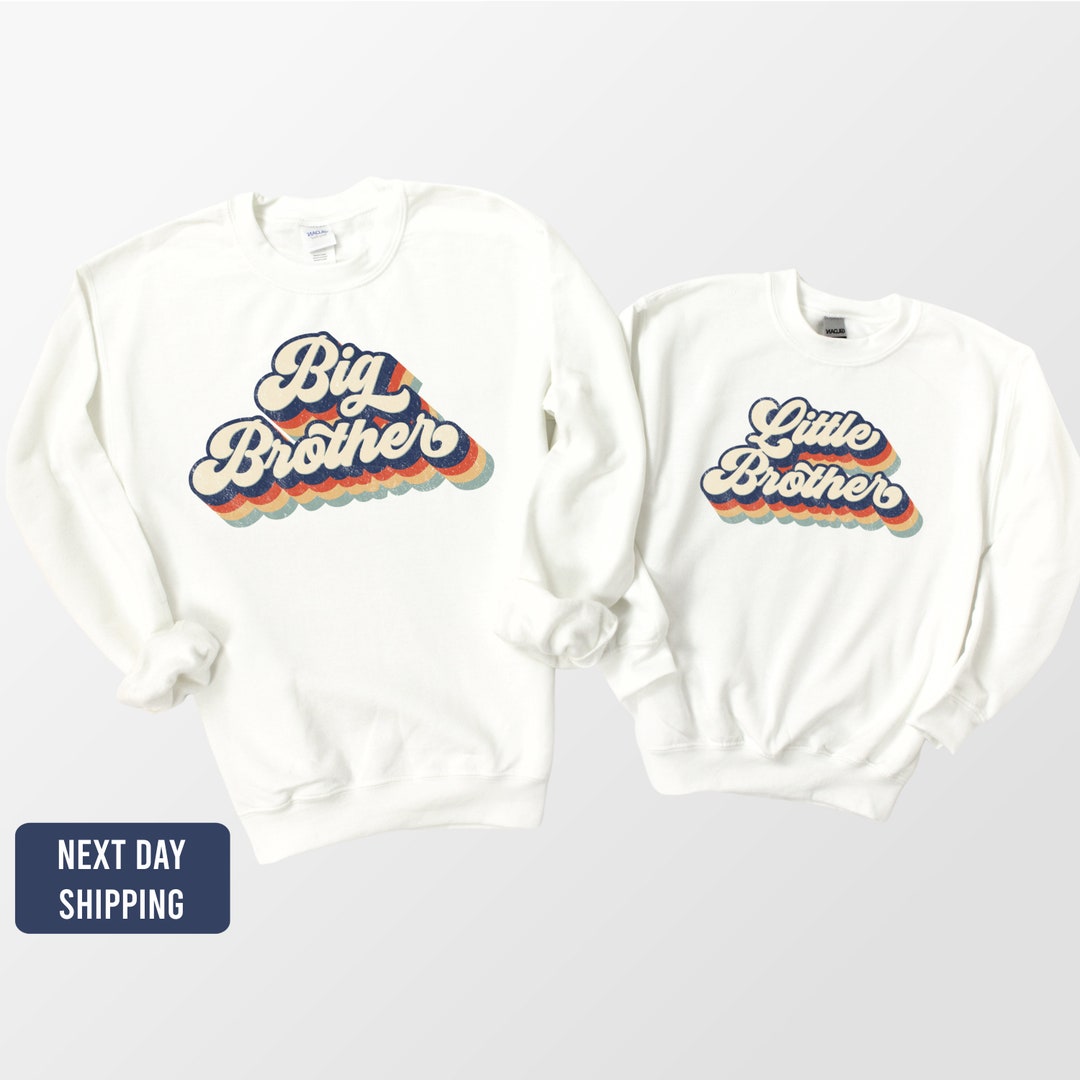 Retro Big Brother and Little Brother Matching Sweatshirt Outfit-vintage ...