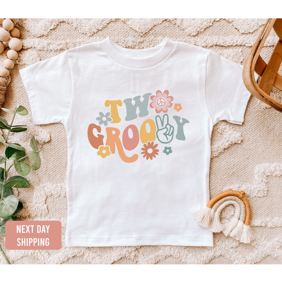 Two Groovy Birthday Shirt-2nd Birthday Shirt-hippie Birthday-birthday ...