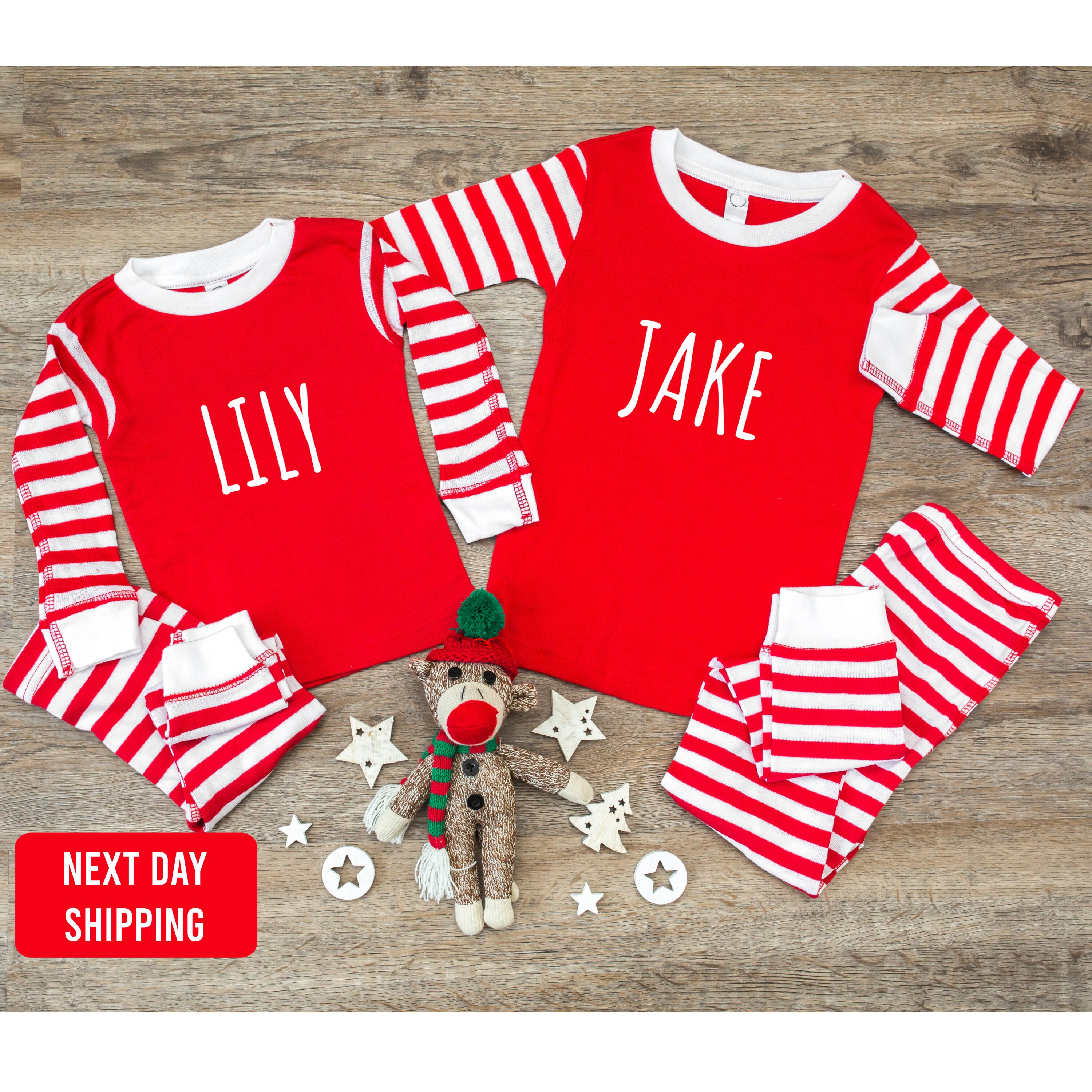 Christmas Pajamas-custom Name Pajamas-personalized Kids - Etsy
