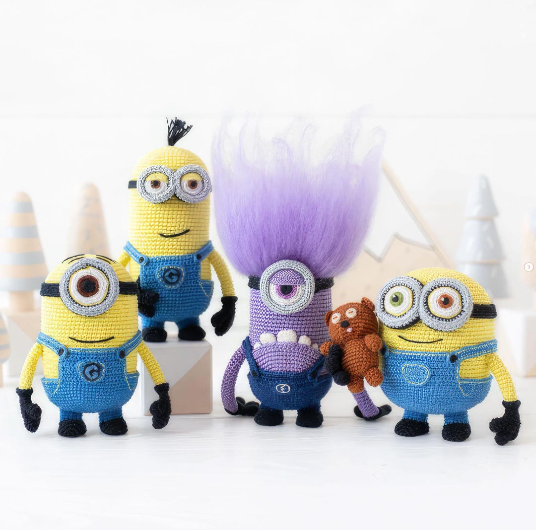 Combo 4 Files Crochet Pattern PDF, Minions Crochet Pattern - Etsy