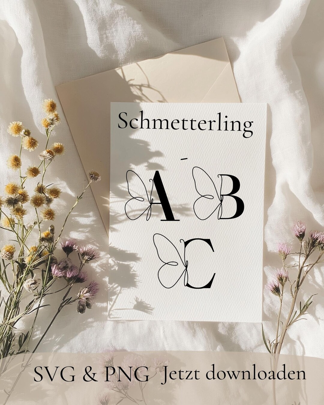 Plotter File Letters With Butterfly - Etsy