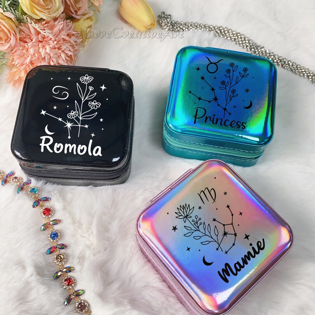 Constellation Flower Custom Jewelry Box,personalized Gift for Women ...