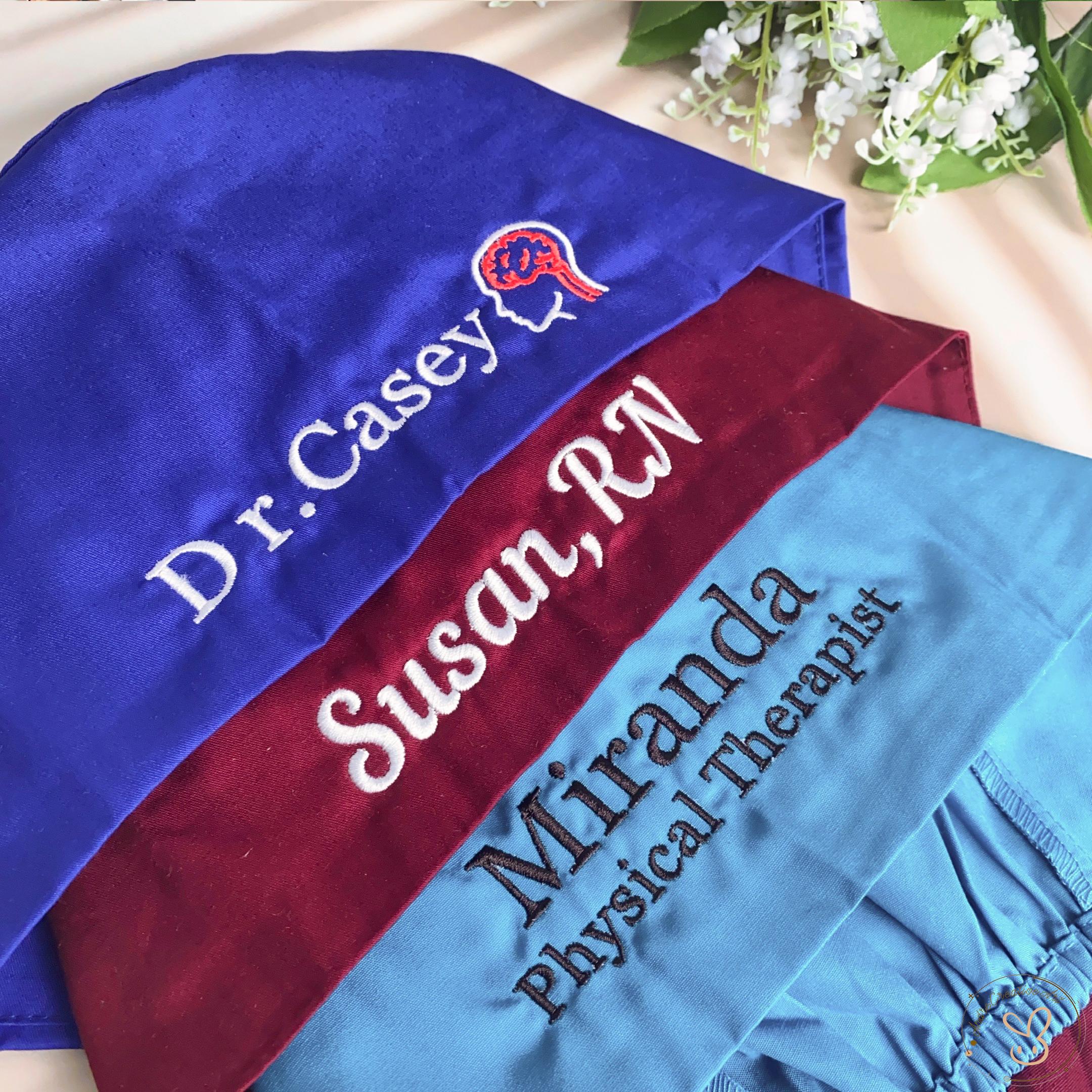 Embroidered Scrubs Hat With Custom Name,personalized Surgical Hat for ...