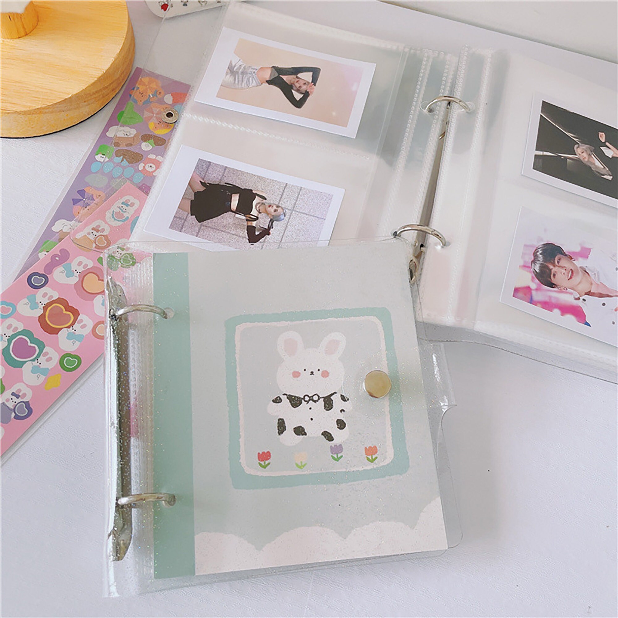 Paper Glitter Photocard Binder Cute Rabbit Instax Mini Photocard ...