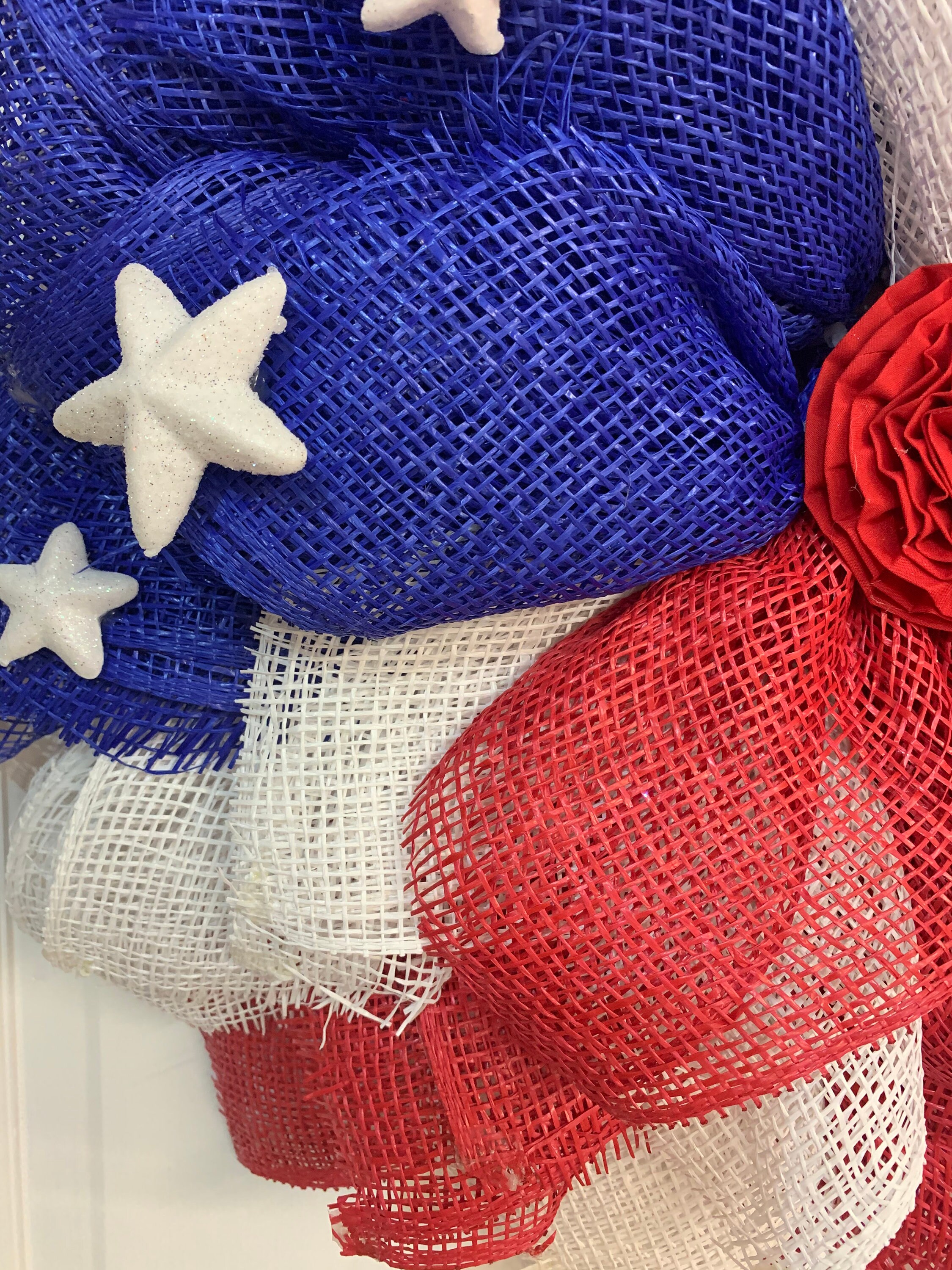Patriotic Wreath, Memorial Day Wreath, Forth of July Wreath, Red White ...