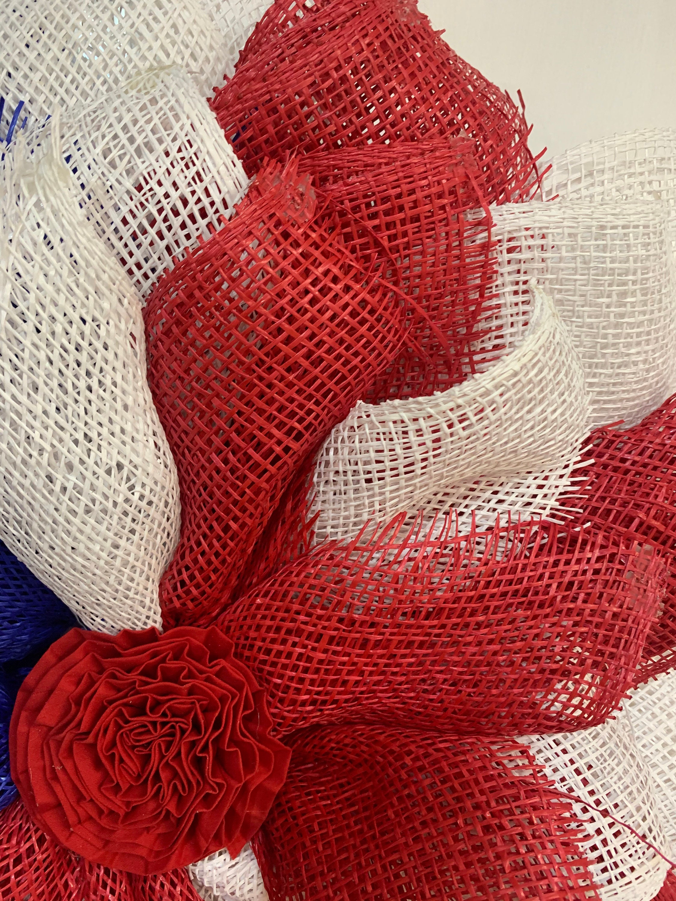 Patriotic Wreath, Memorial Day Wreath, Forth of July Wreath, Red White ...