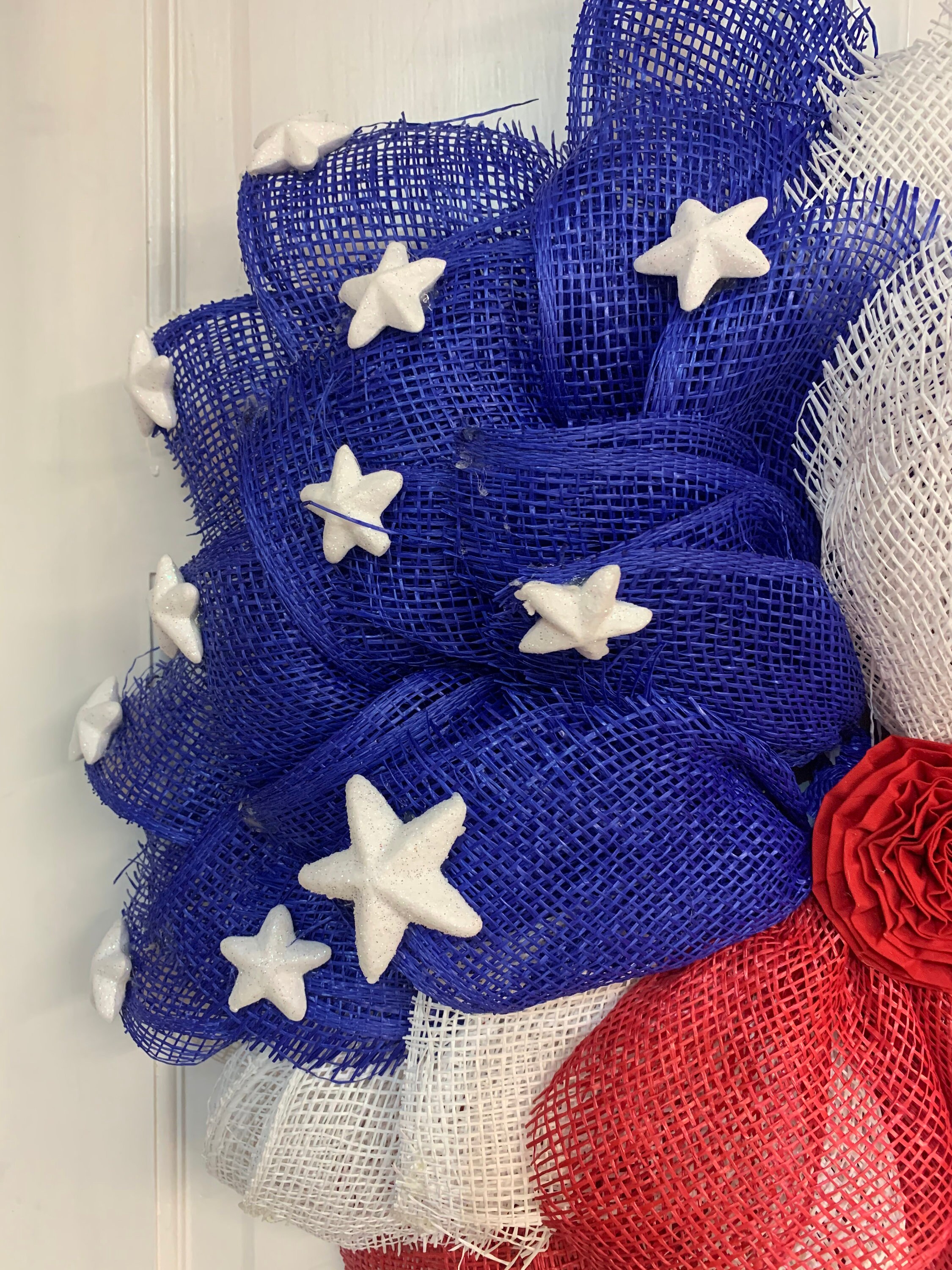 Patriotic Wreath, Memorial Day Wreath, Forth of July Wreath, Red White ...