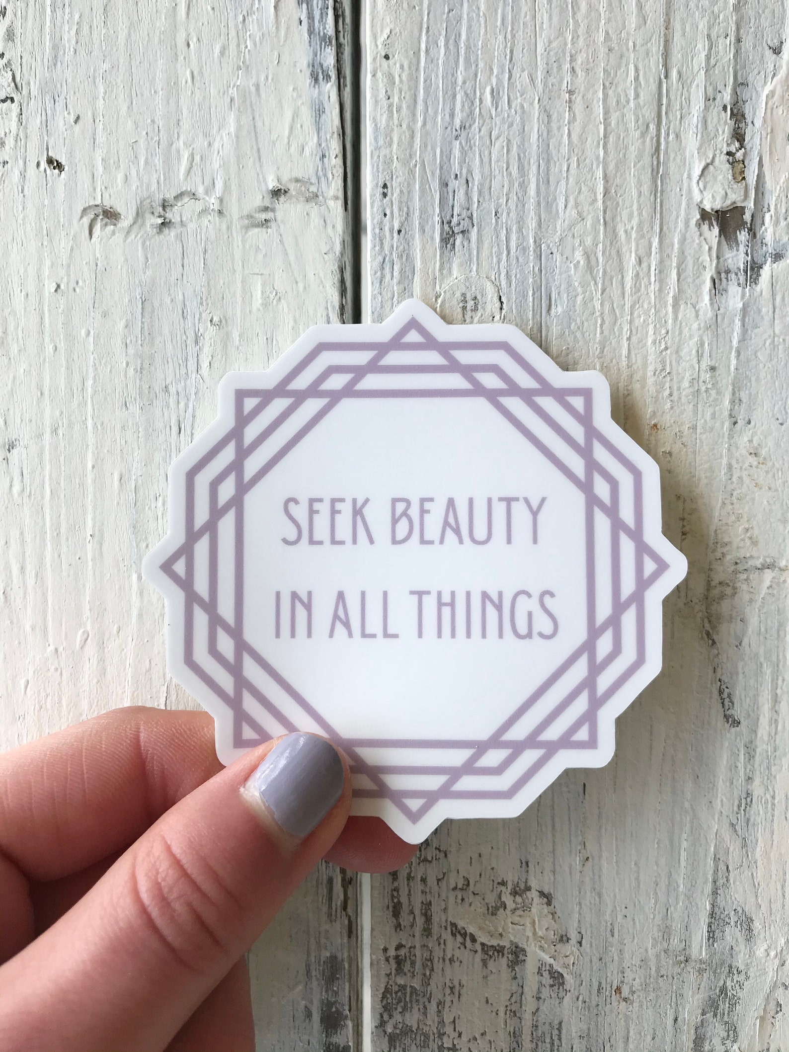 Seek Beauty in All Things Sticker // Weatherproof Vinyl Hydro | Etsy