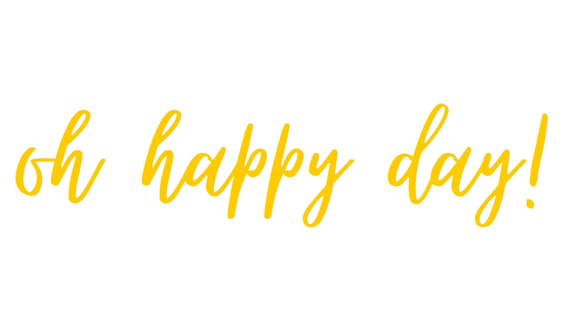 Oh Happy Day Sticker // Weatherproof Vinyl Water Bottle, Laptop, or Car ...
