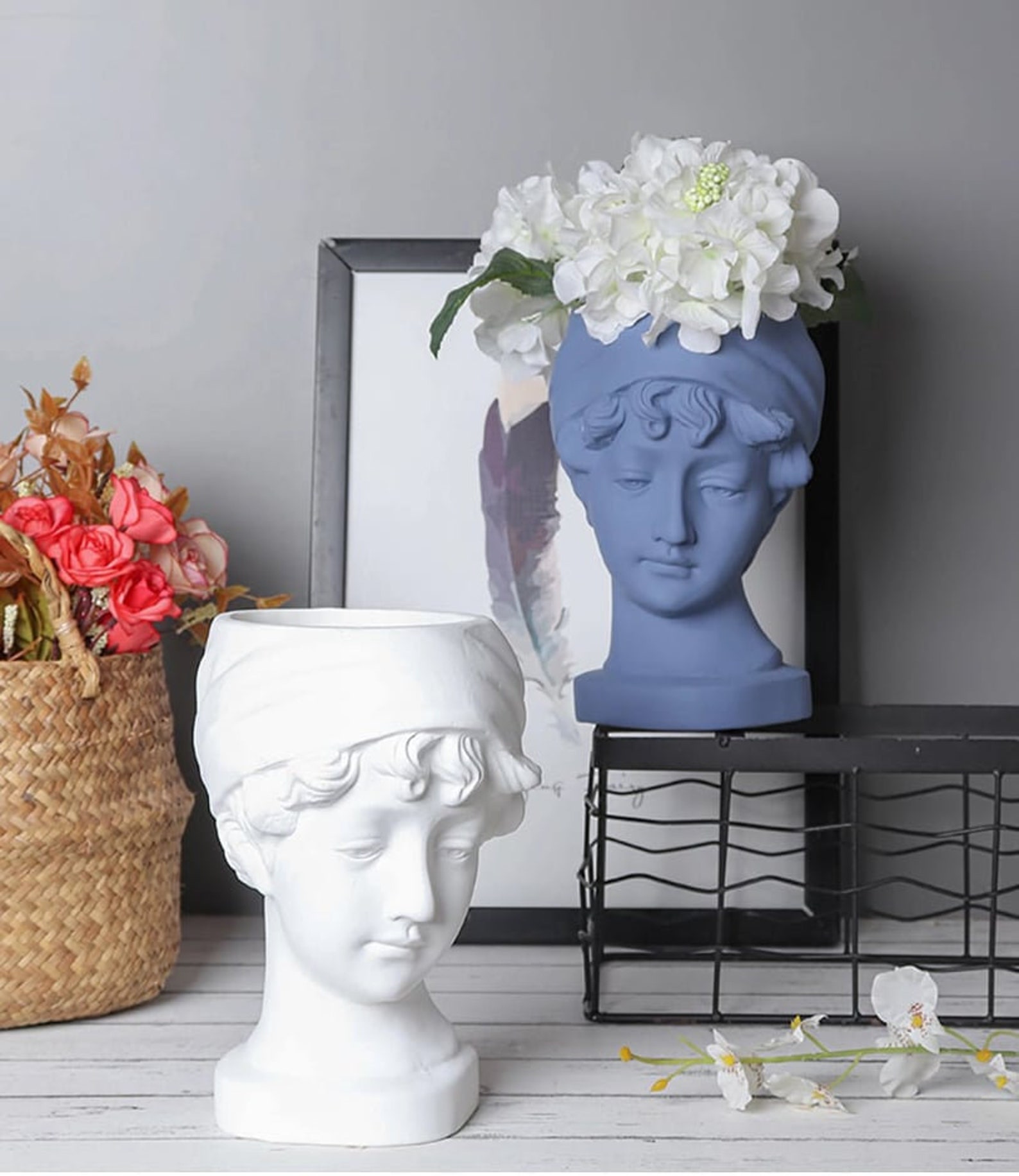 Face Planter Pot Goddess Head Planter Minimalist Flower - Etsy
