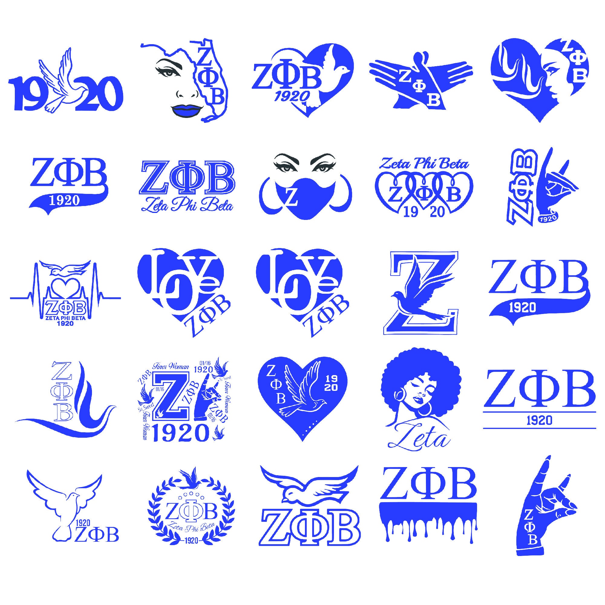 25 Zeta Phi Beta Svg Pngzeta Phi Beta Heart Dove Cut Filehbcu Svgsorority Svgsilhouette