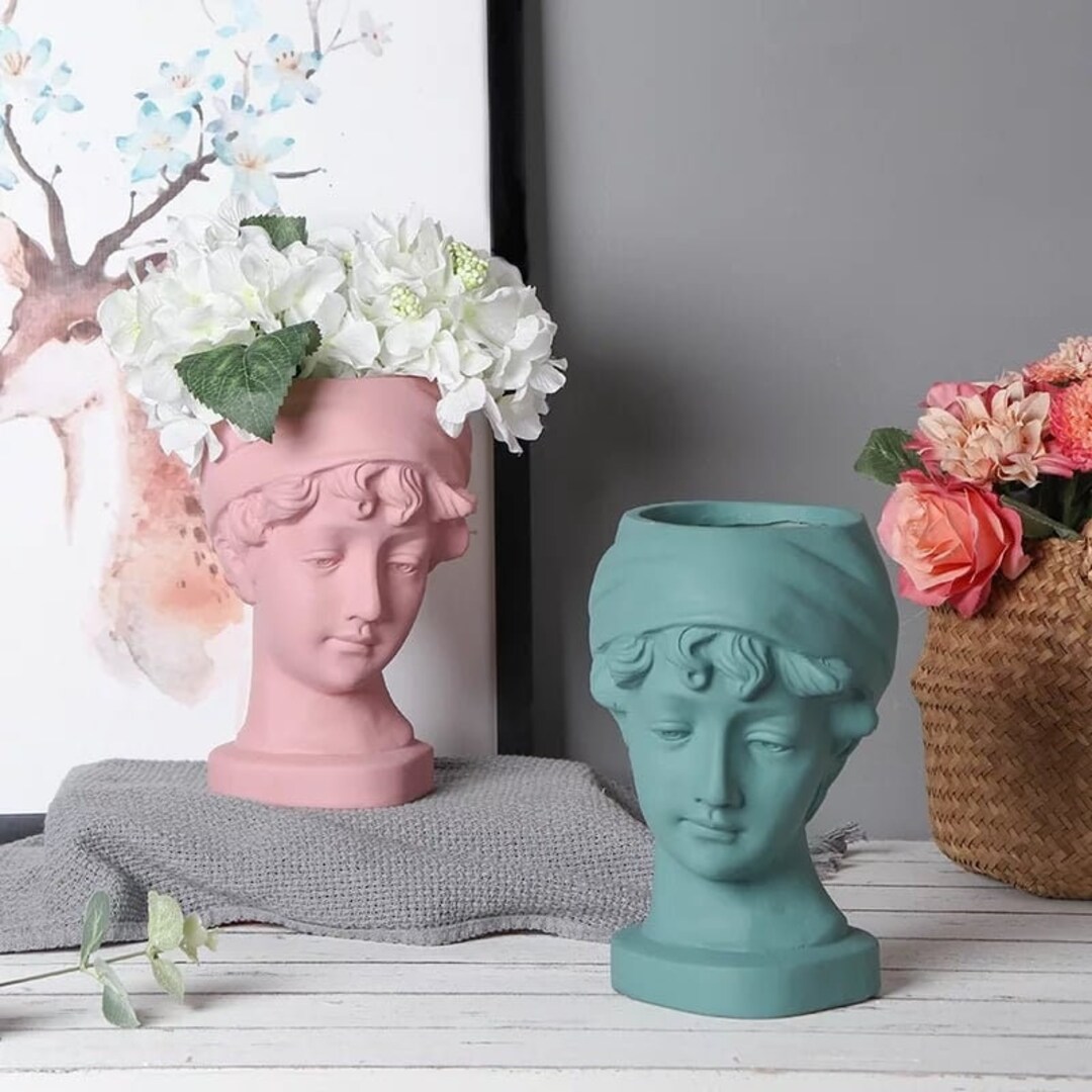 Face Planter Pot Goddess Head Planter Minimalist Flower - Etsy