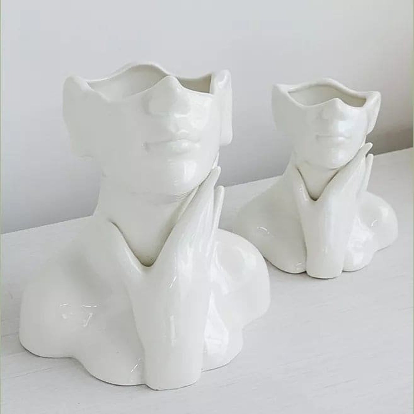 Cute Ceramic Human Body Vase Face Planter Bust Vase | Etsy