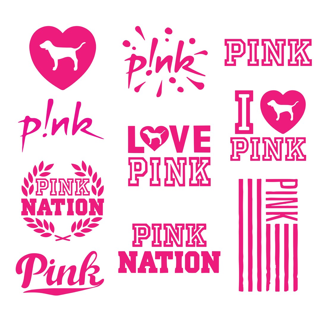 Love of Pink Nation SVG Bundlelove Pink Png,love Pink Clip Art Bundle ...