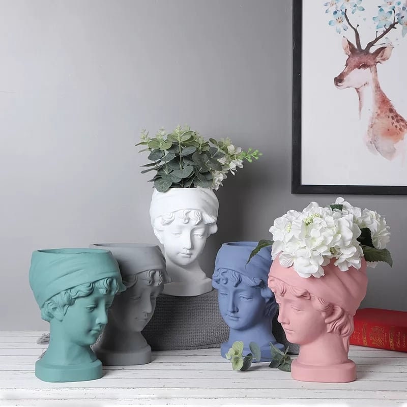 Face Planter Pot Goddess Head Planter Minimalist Flower - Etsy