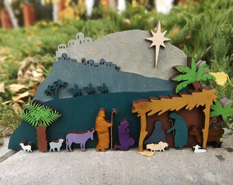 A One Piece Nativity Set - Etsy