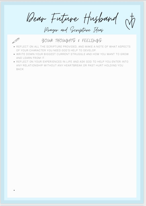 Future Husband Letter Christian Marriage Preparation - Etsy