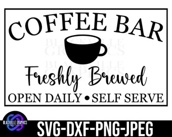 Coffee Bar Svg - Etsy