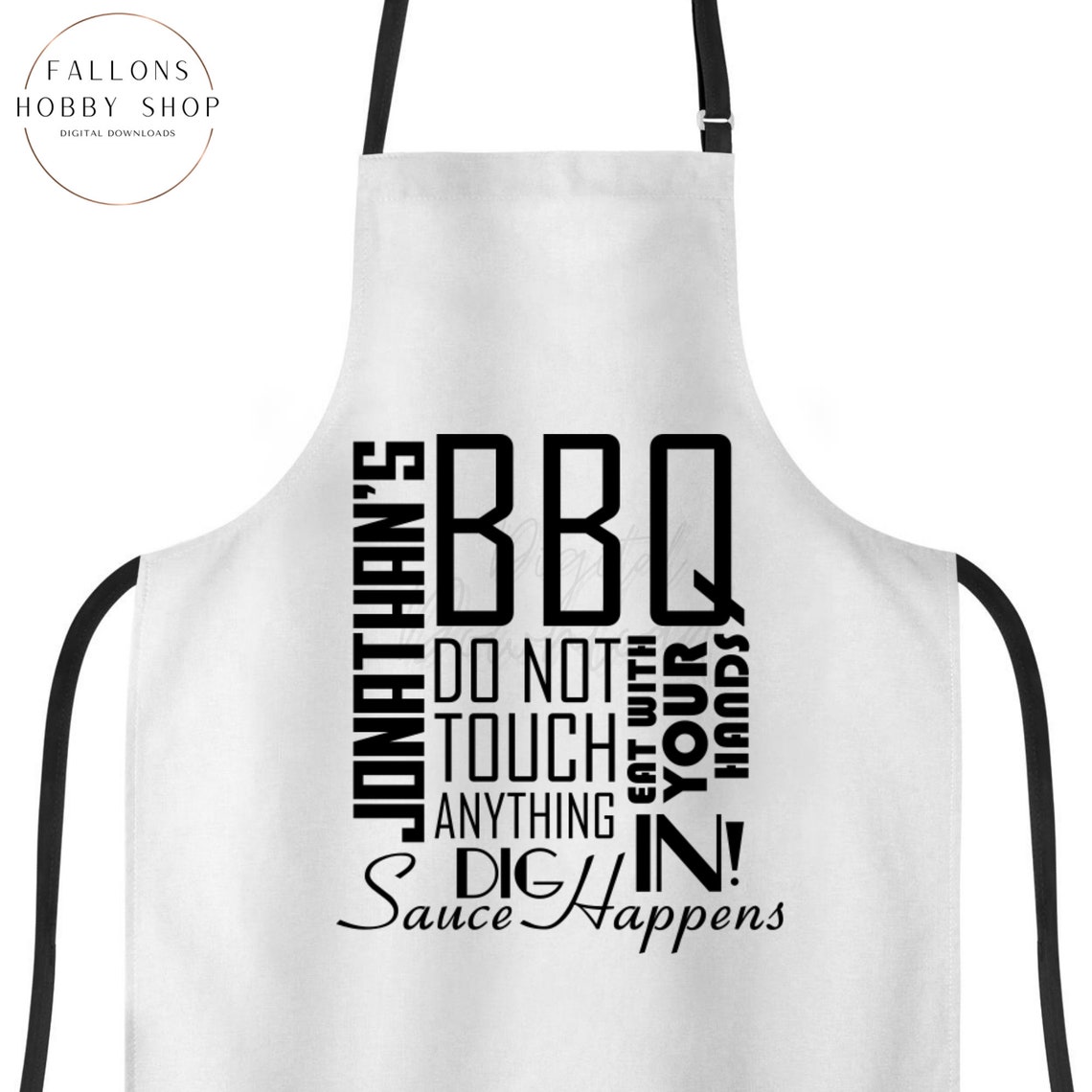 Mens BBQ Apron Word Art SVG Digital Download - Etsy