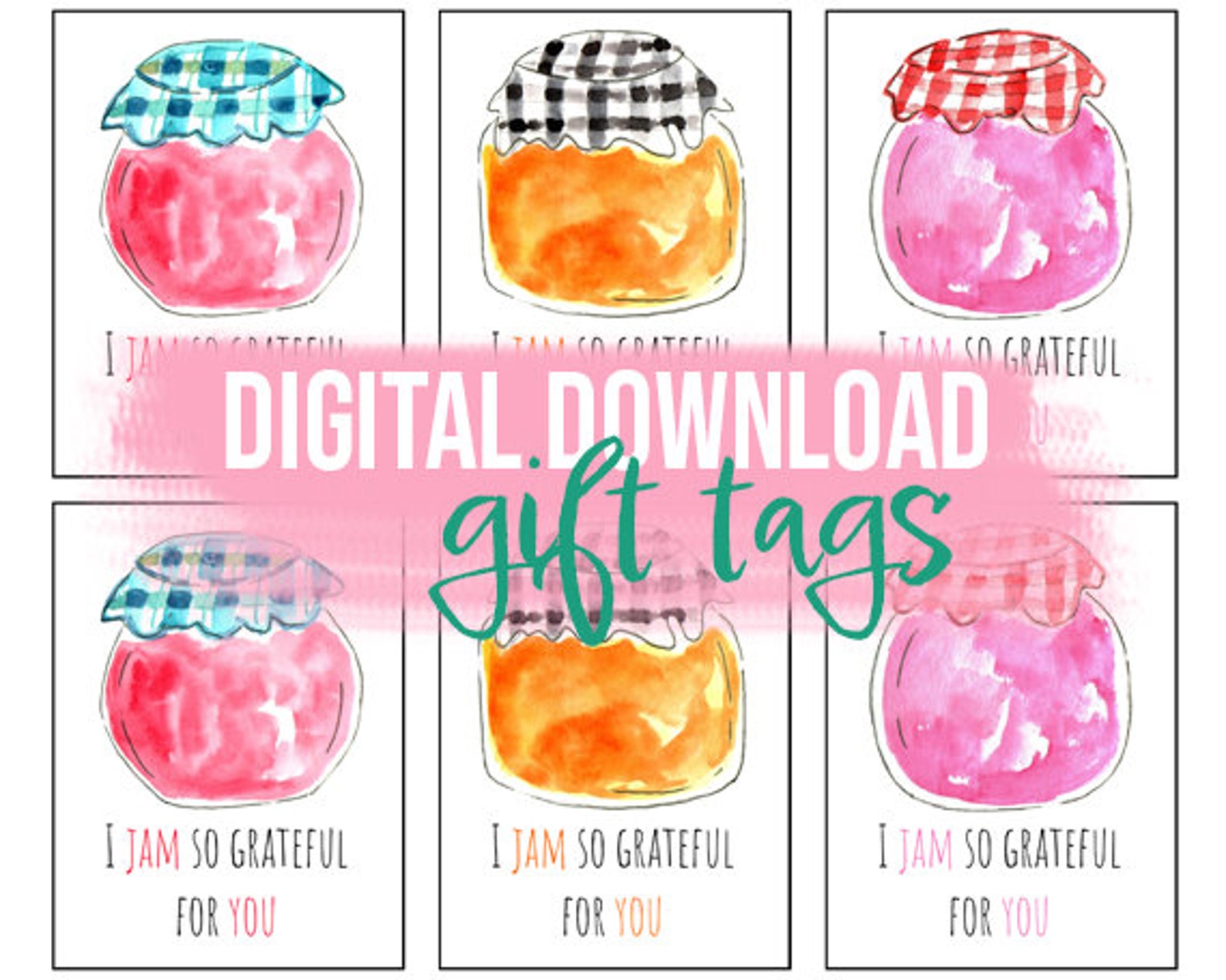 Jam Gift Tag Digital Jam Thank You Tag Printable Gift Tag - Etsy