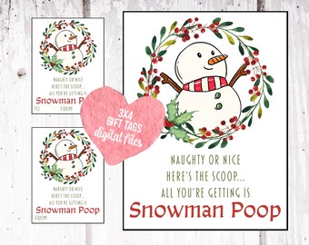 Snowman Poop Topper - Etsy