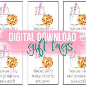 Cow Gift Tags Digital, Farm Birthday Printable, Cow Thank You Tags, Cow ...
