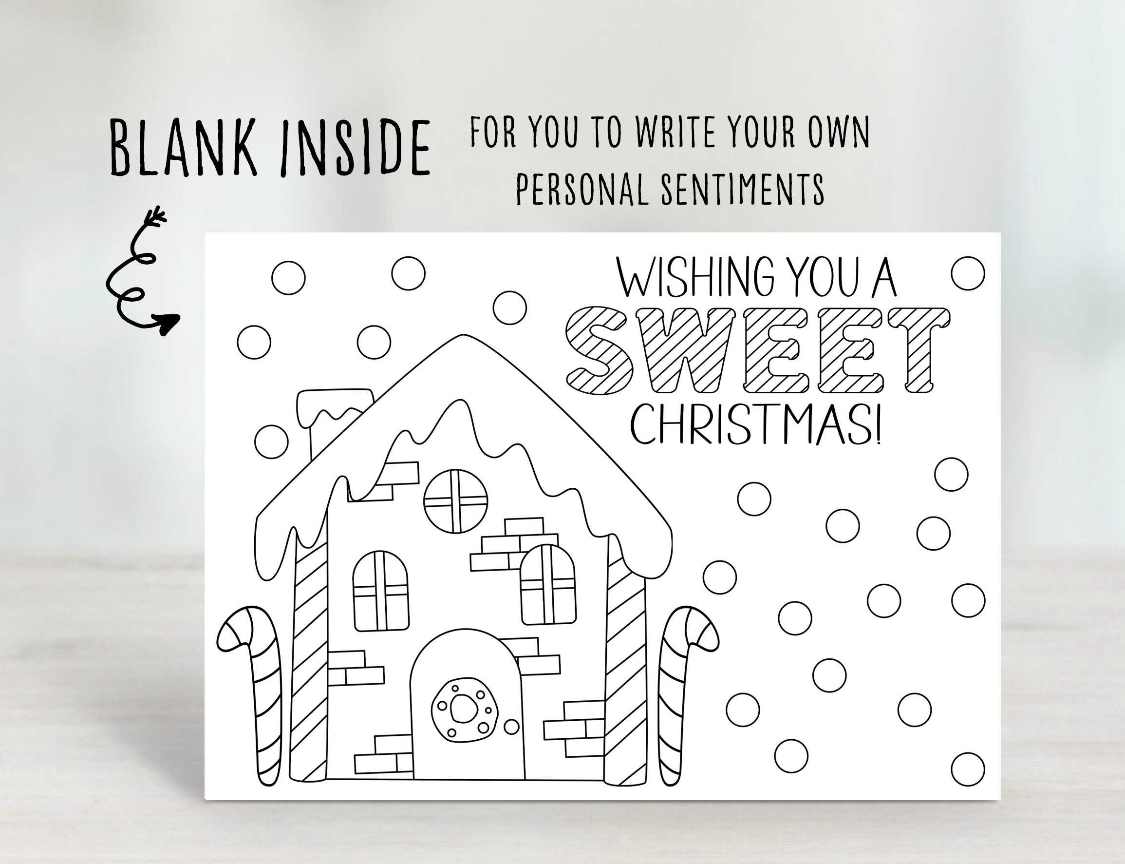 Color Your Own Christmas Cards Printable, Christmas Coloring Cards ...