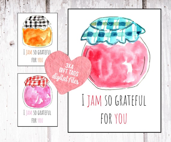 Jam Gift Tag Digital Jam Thank You Tag Printable Gift Tag - Etsy