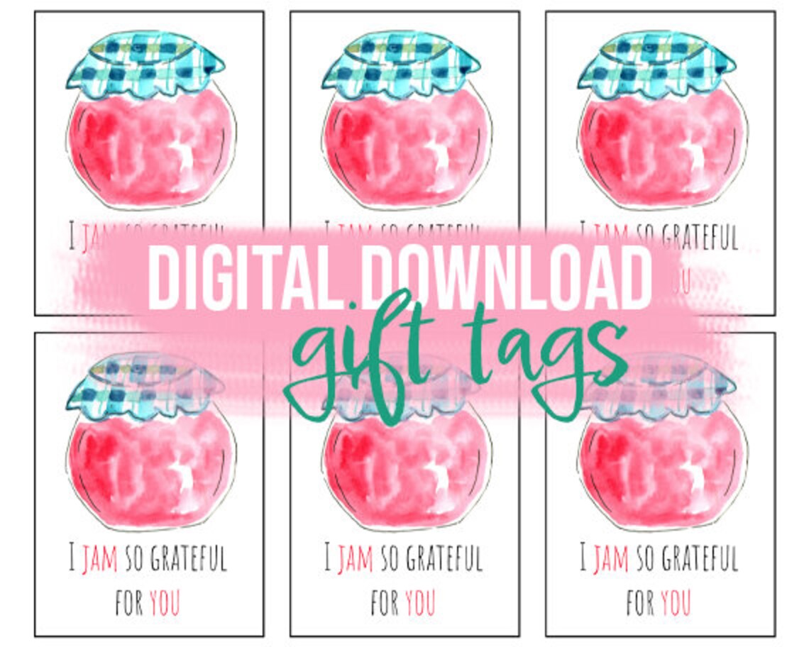 Jam Gift Tag Digital Jam Thank You Tag Printable Gift Tag - Etsy