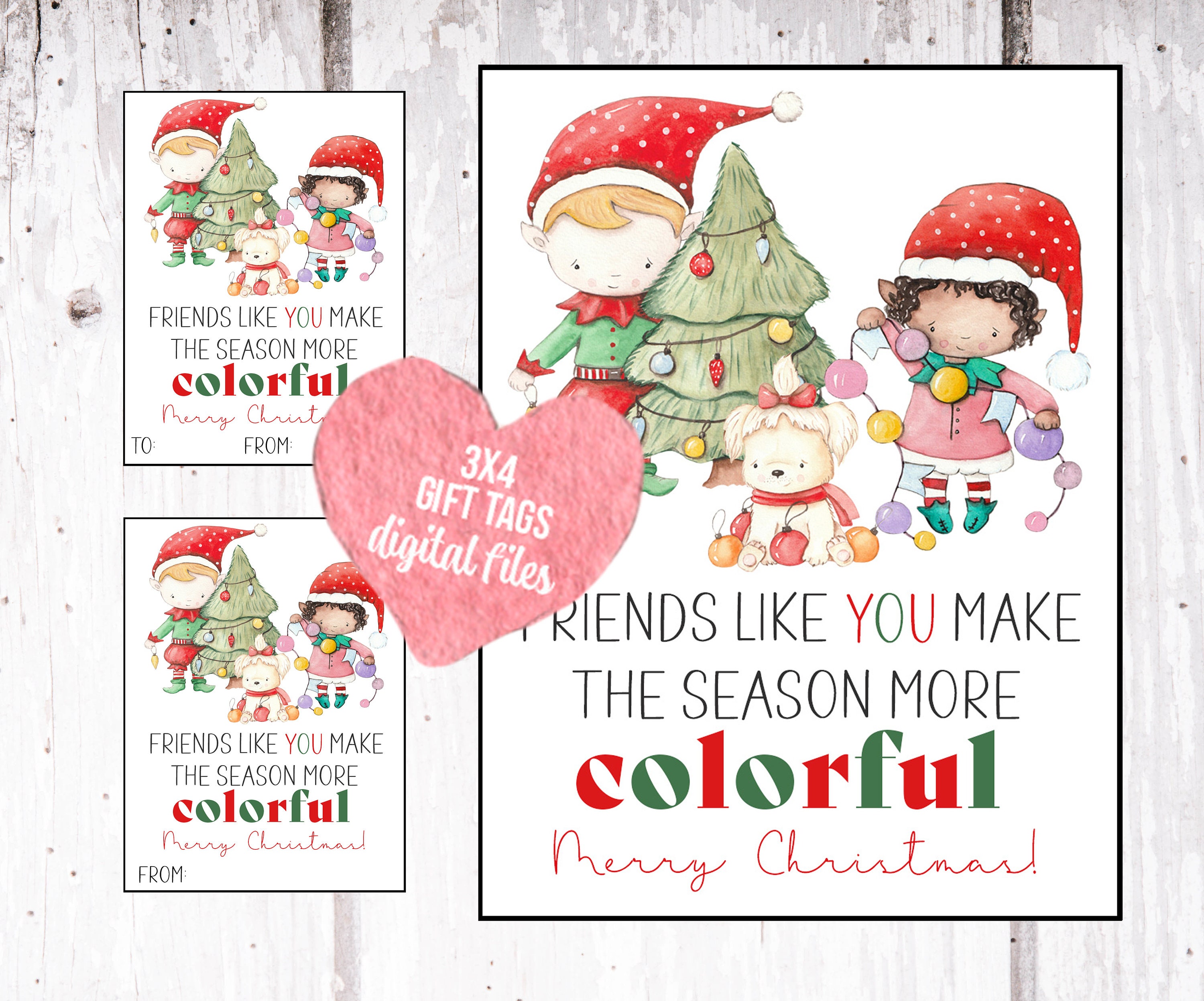 Classmate Christmas Gift Tags Printable, Christmas Gifts to Students ...