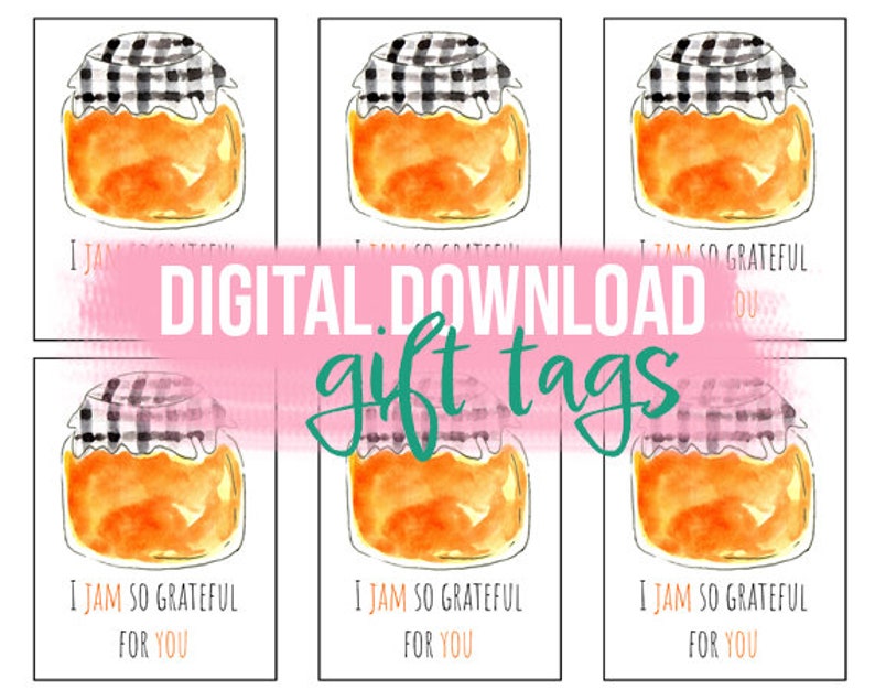 Jam Gift Tag Digital Jam Thank You Tag Printable Gift Tag - Etsy