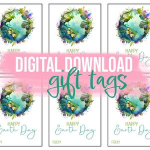 Earth Day Gift Tags Digital, Earth Day Gifts, Earth Day Printable ...