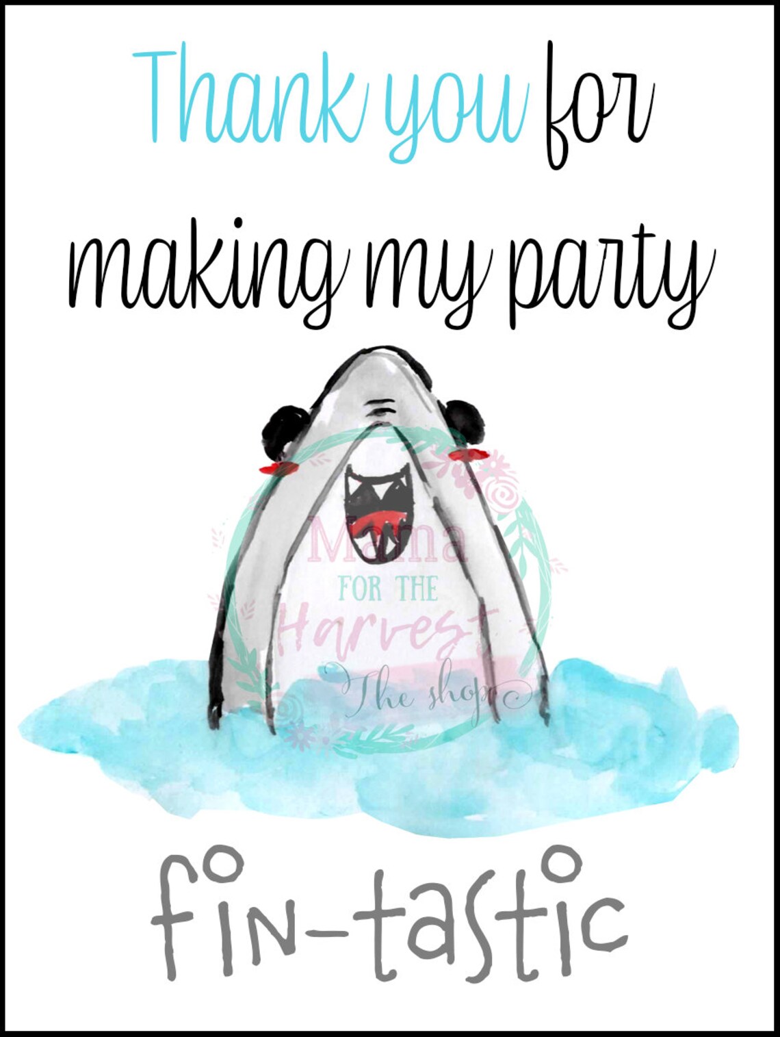 Shark Gift Tags Digital Shark Favor Tags Printable Shark | Etsy