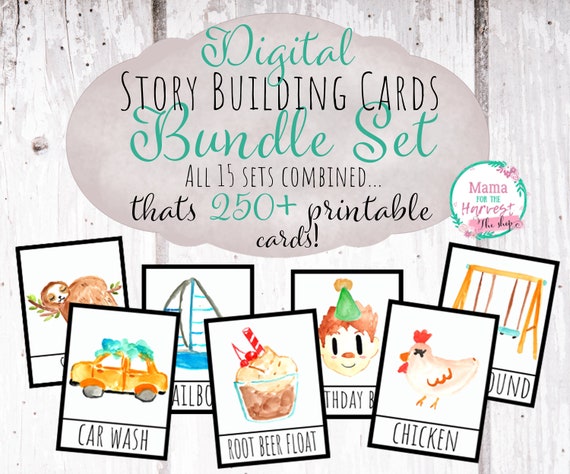 Story Telling Cards Story Building Kit Homeschool Printable | Etsy UK