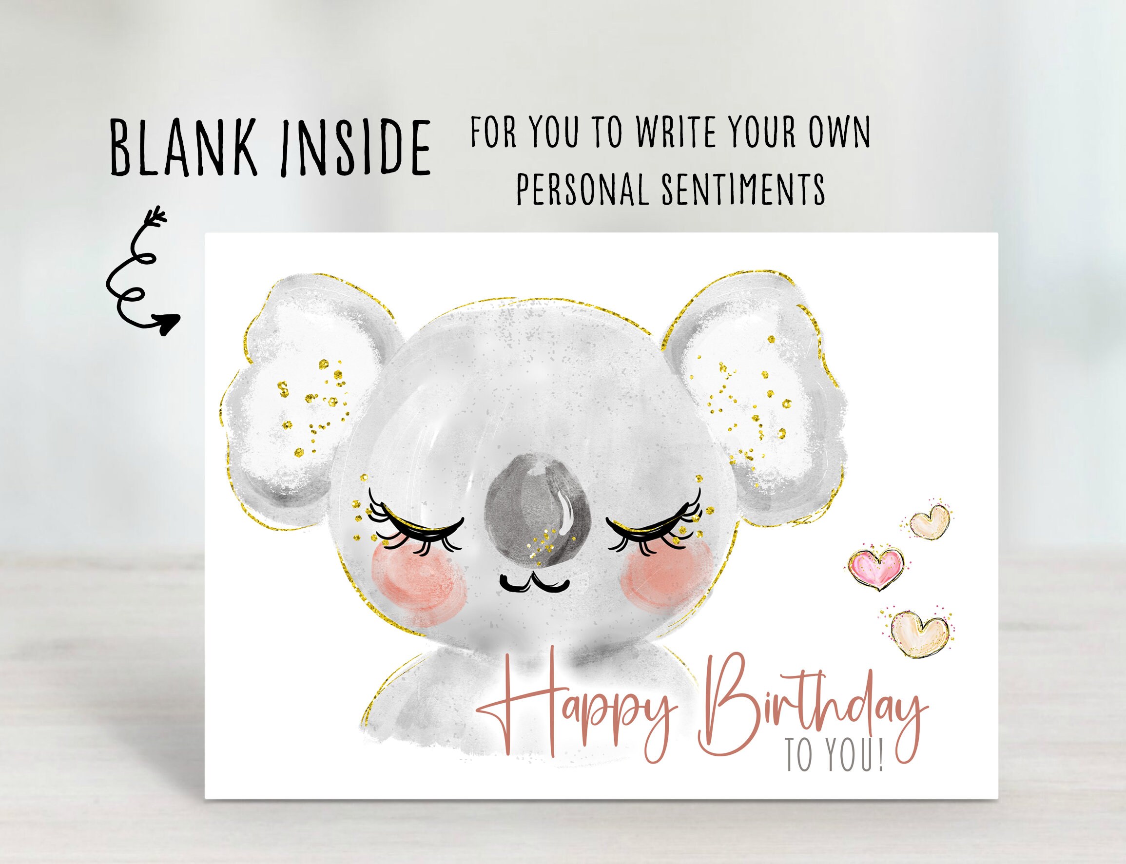 Koala Bear Birthday Card Printable Koala 1st Birthday Card - Etsy