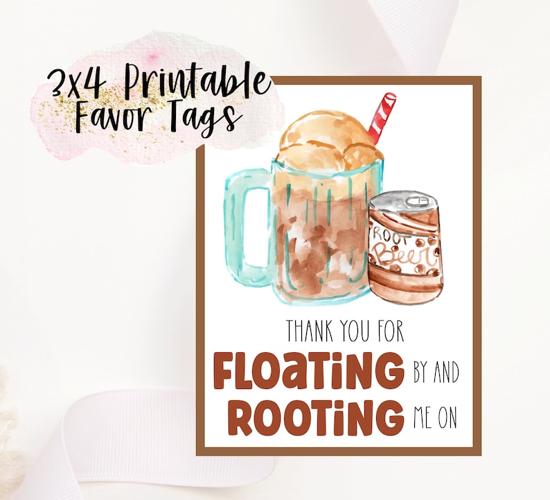 Root Beer Float Party Invitation Printable, Root Beer Graduation Party ...