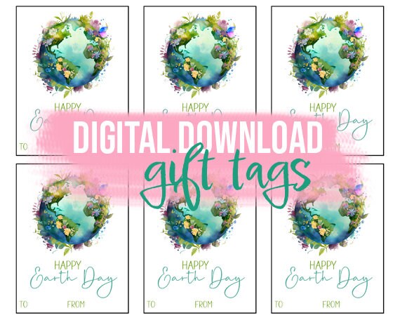 Earth Day Gift Tags Digital Earth Day Gifts Earth Day - Etsy