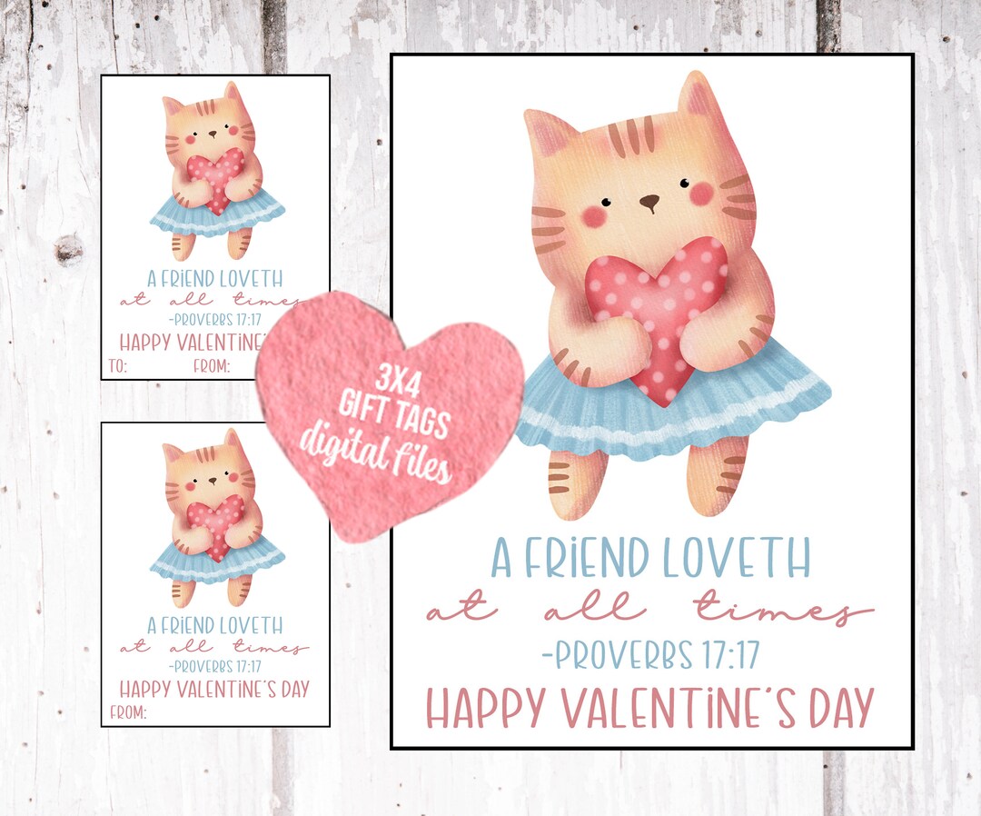 Christian Valentine's Day Gift Tags Printable, Scripture Valentine ...