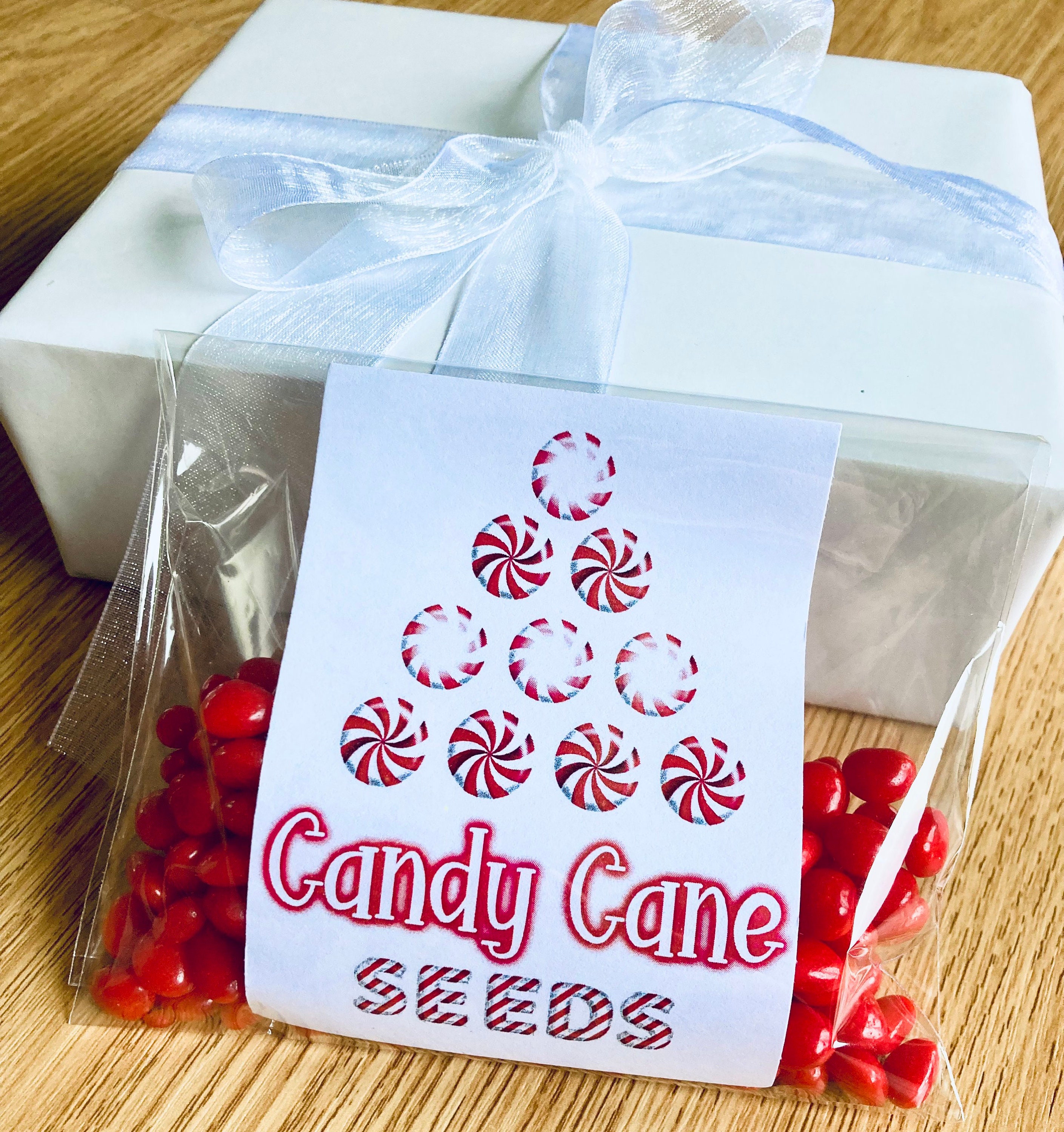 Candy Cane Seeds Gift Tag Printable Candy Cane Gift Tags - Etsy
