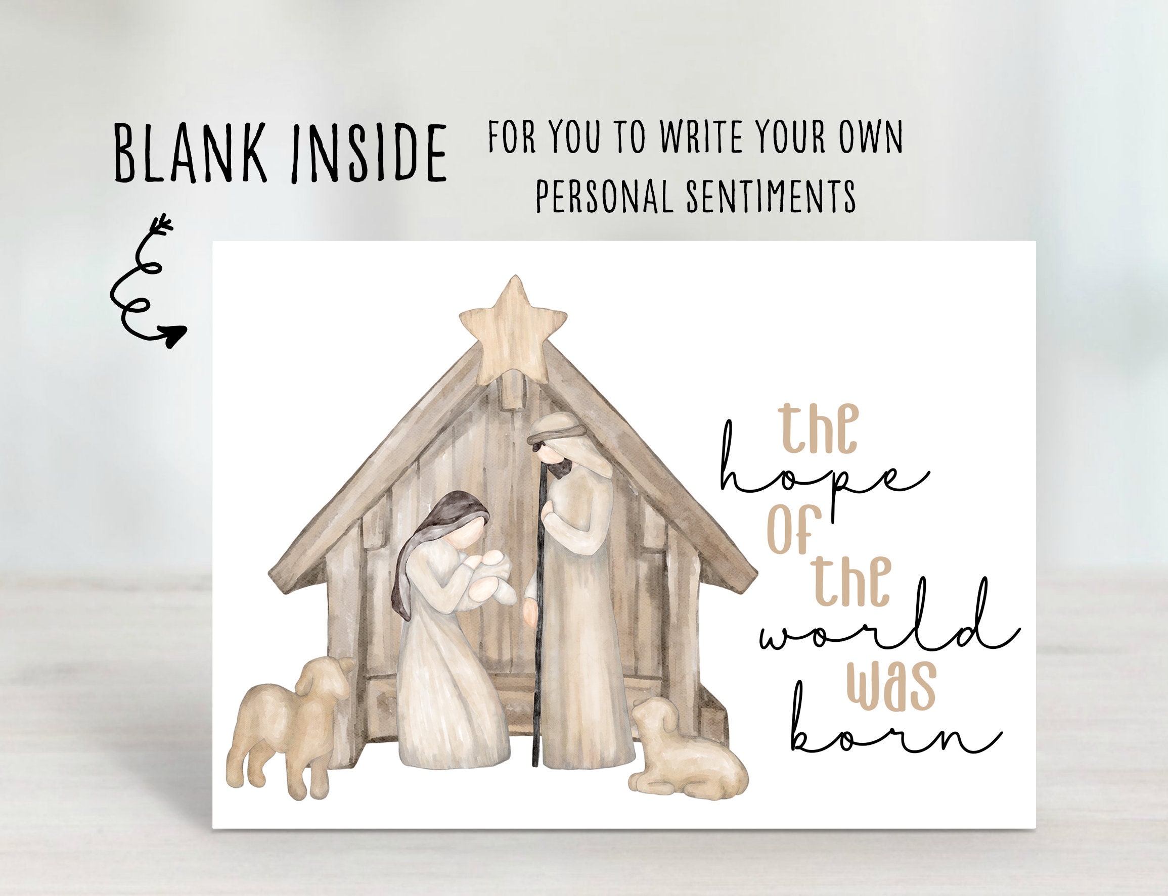 Nativity Christmas Card Printable Baby Jesus Card Digital - Etsy