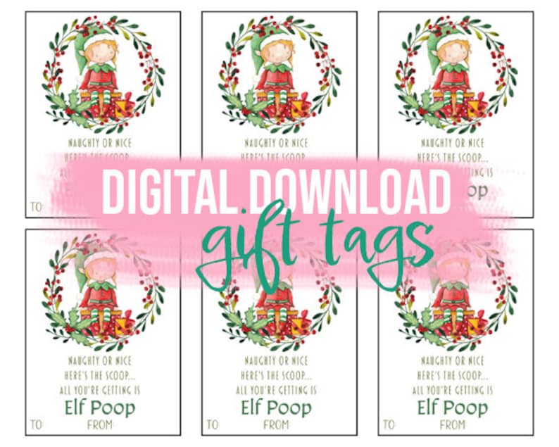 Elf Poop Printable Elf Poop Tag Elf Poop Label Gift Tags - Etsy