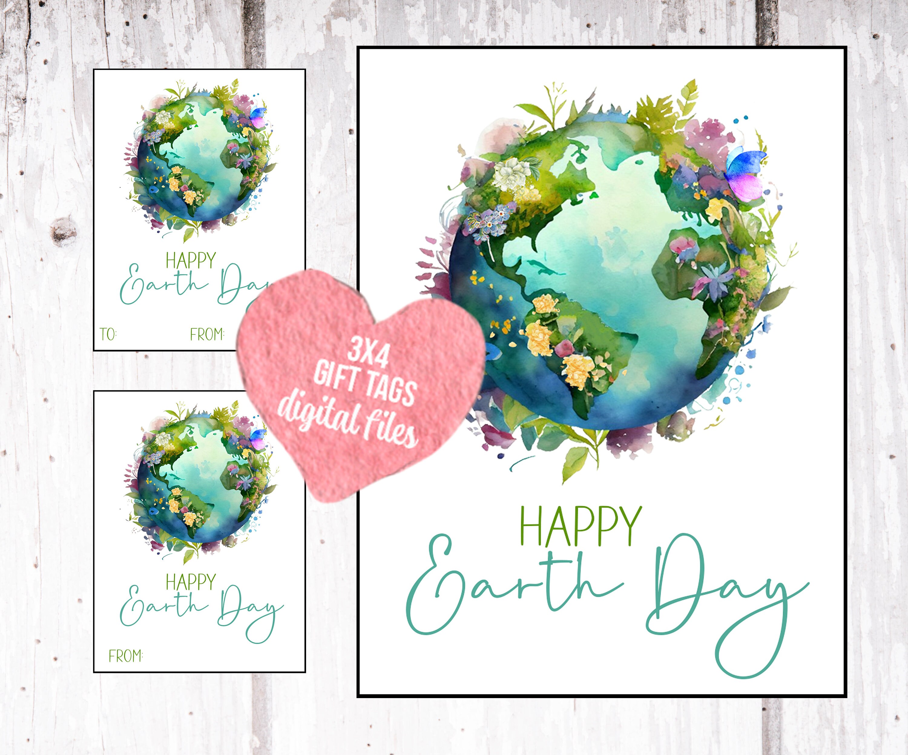 Earth Day Gift Tags Digital Earth Day Gifts Earth Day - Etsy