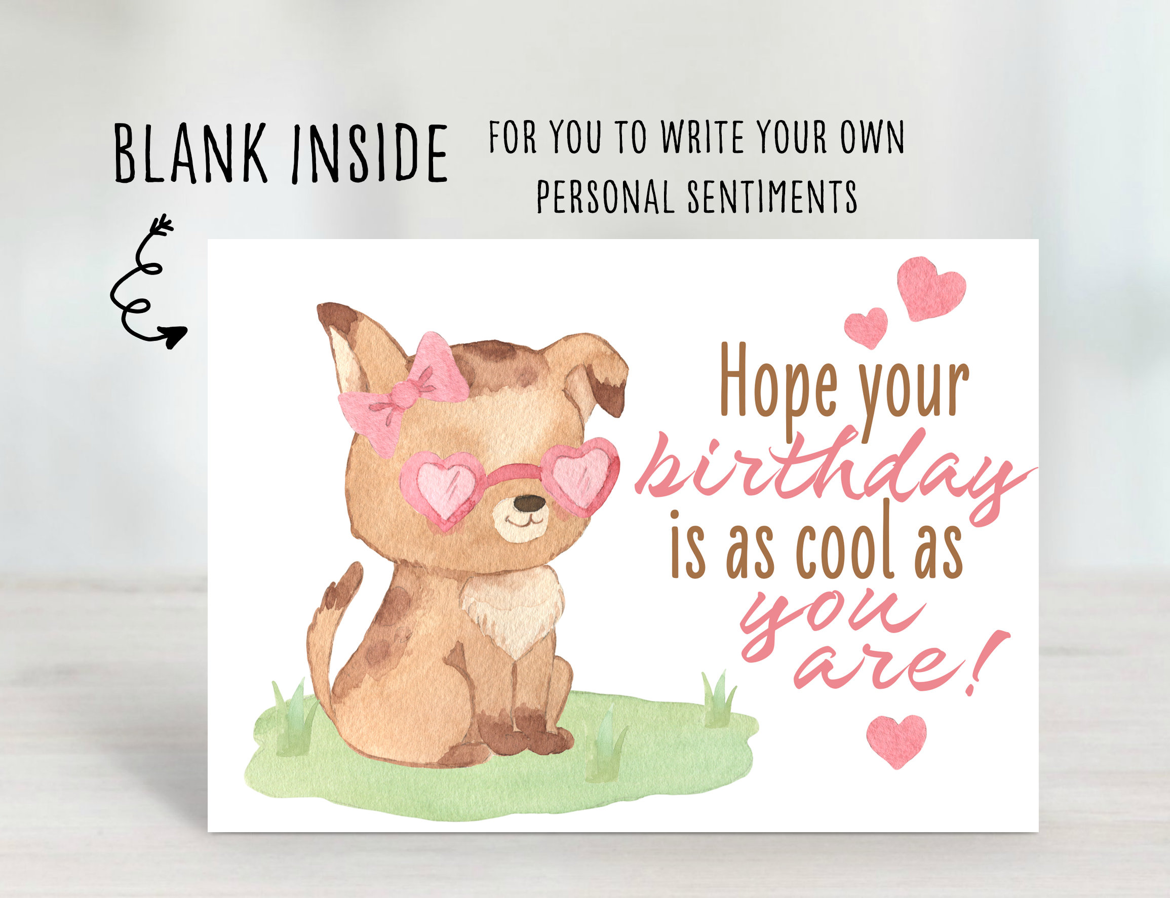Dog Birthday Card Set Printable Puppy Greeting Card Happy - Etsy