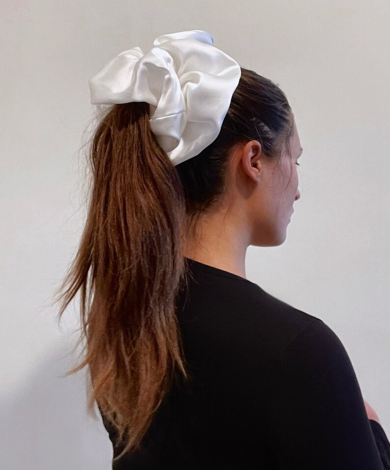 XL Luxury 100% Mulberry Silk Bridal Scrunchie - Etsy