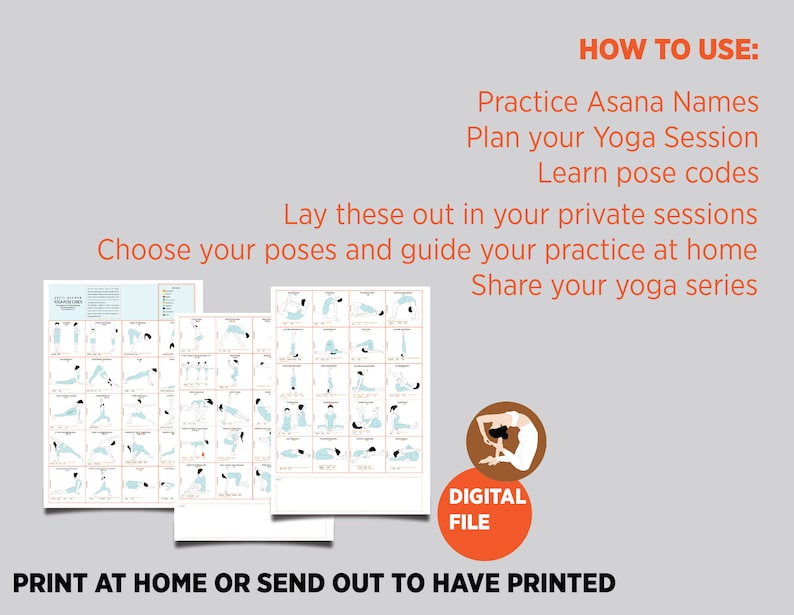 Yoga Pose Cards, Yoga Flashcards, Yoga Cards, Yoga Sequence Building ...