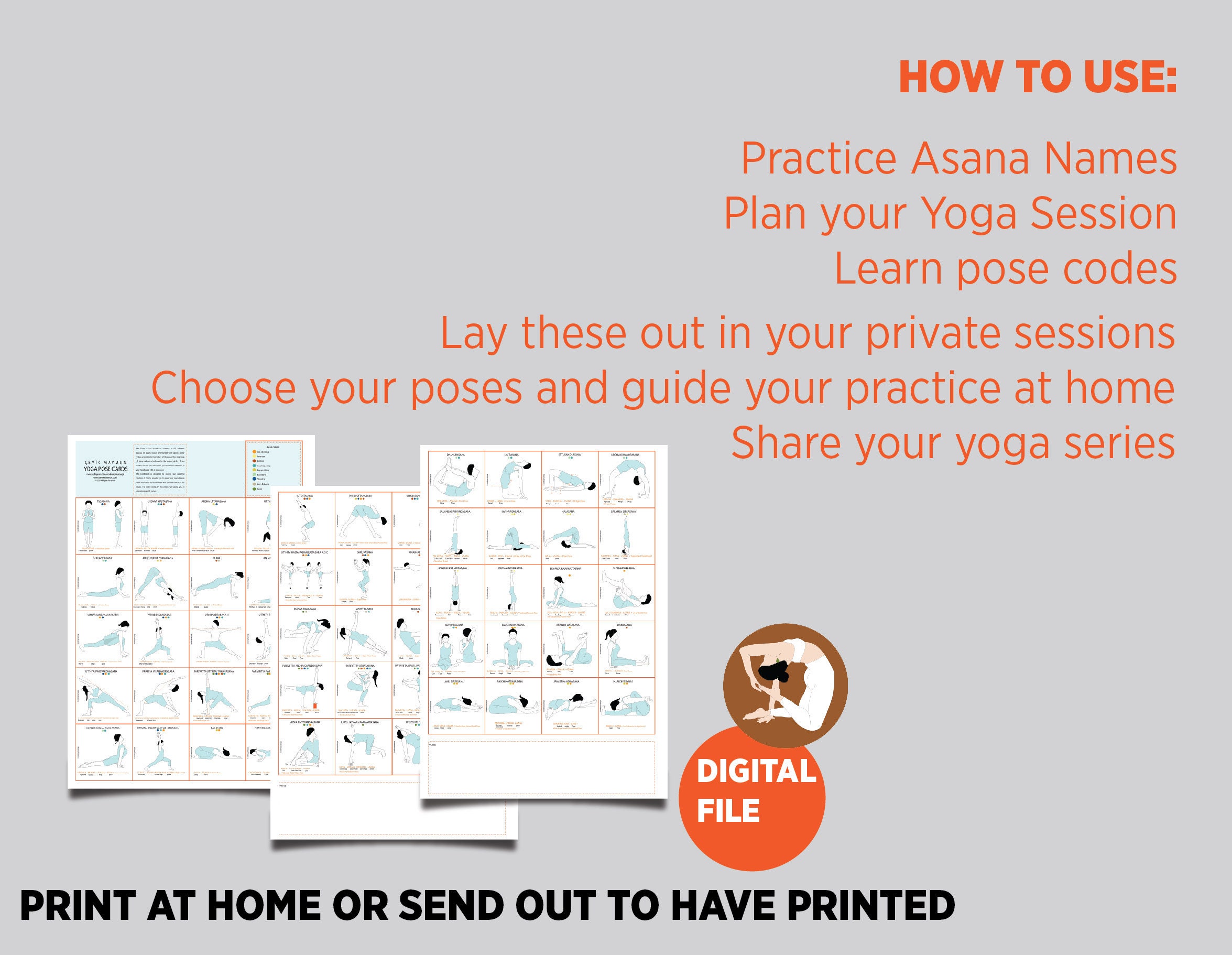 Yoga Pose Cards, Yoga Flashcards, Yoga Cards, Yoga Sequence Building ...