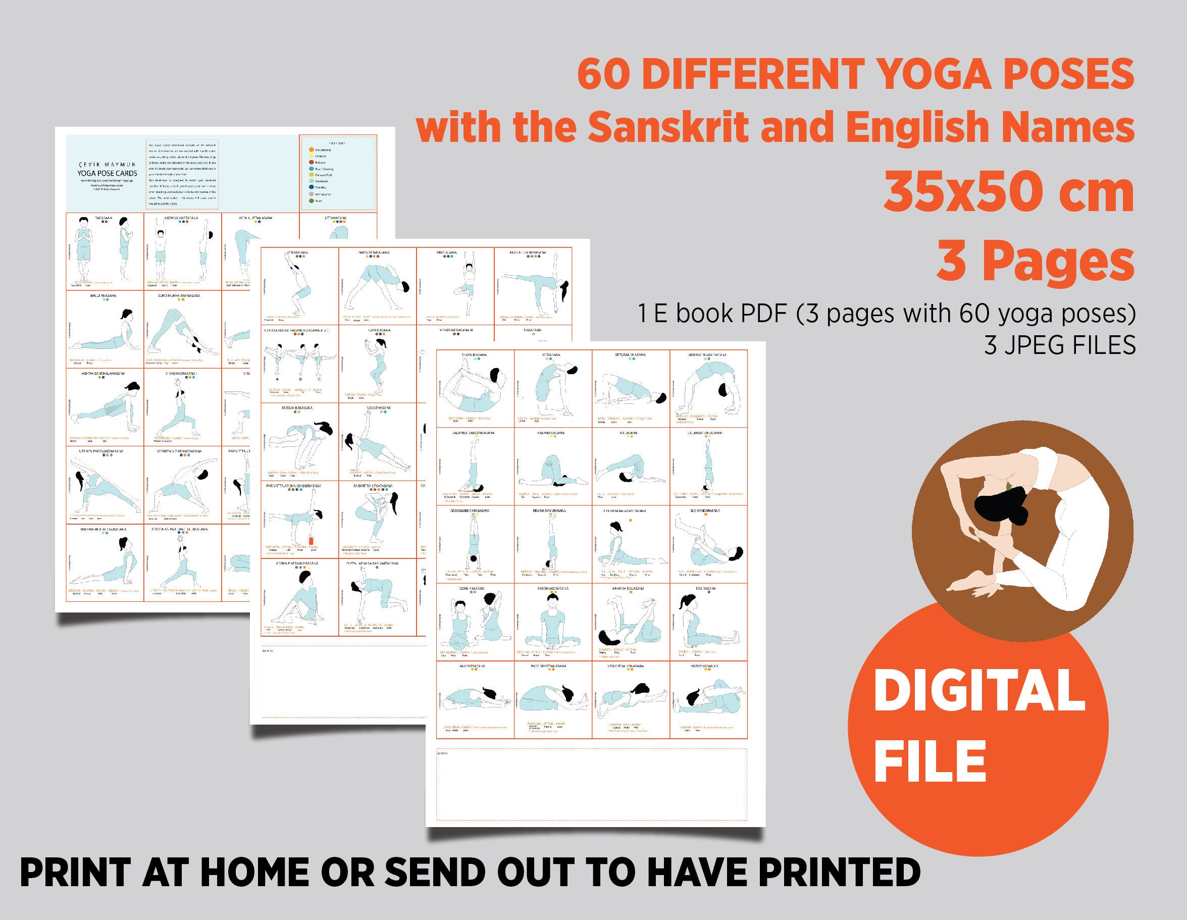 Yoga Pose Cards, Yoga Flashcards, Yoga Cards, Yoga Sequence Building ...