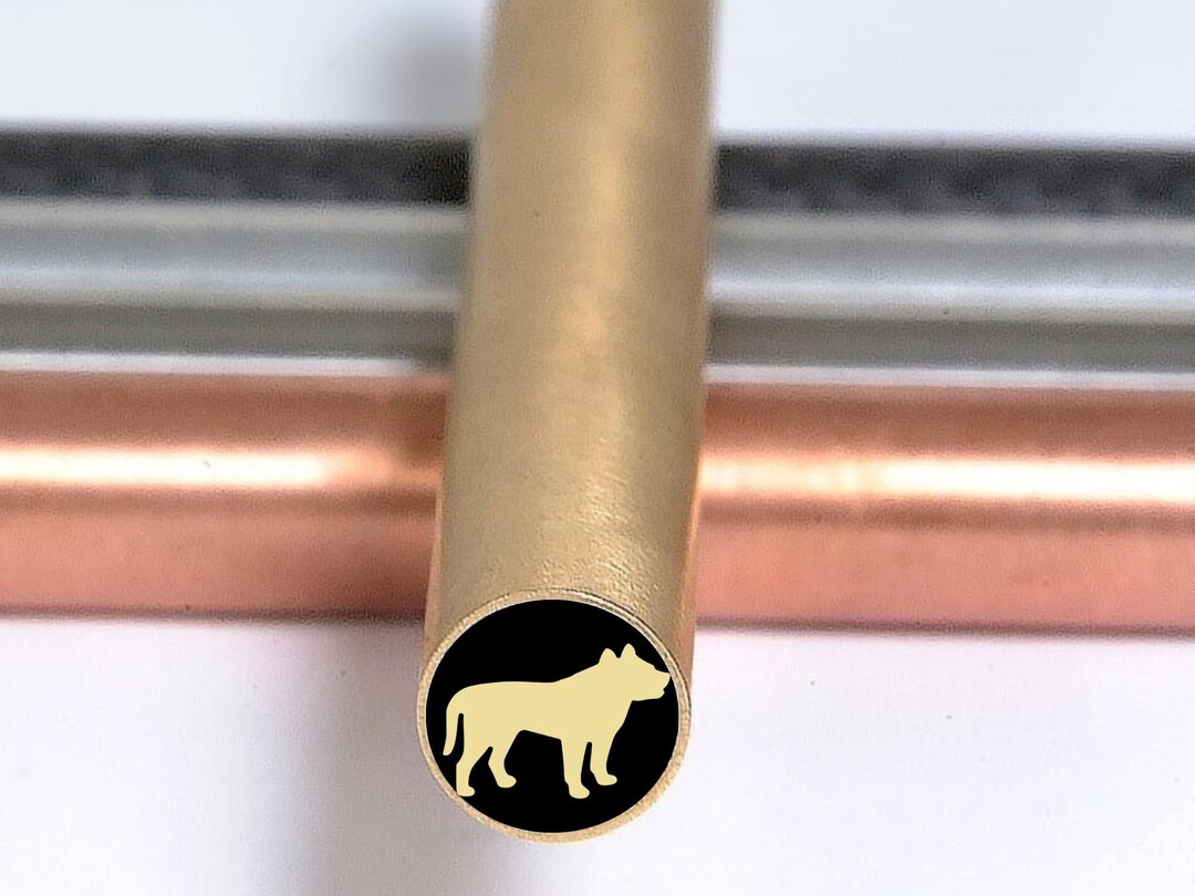 Mosaic Knife Pin - PITBULL | 1/4'' 5/16'', 3/8'' - Brass, Fiber and S ...