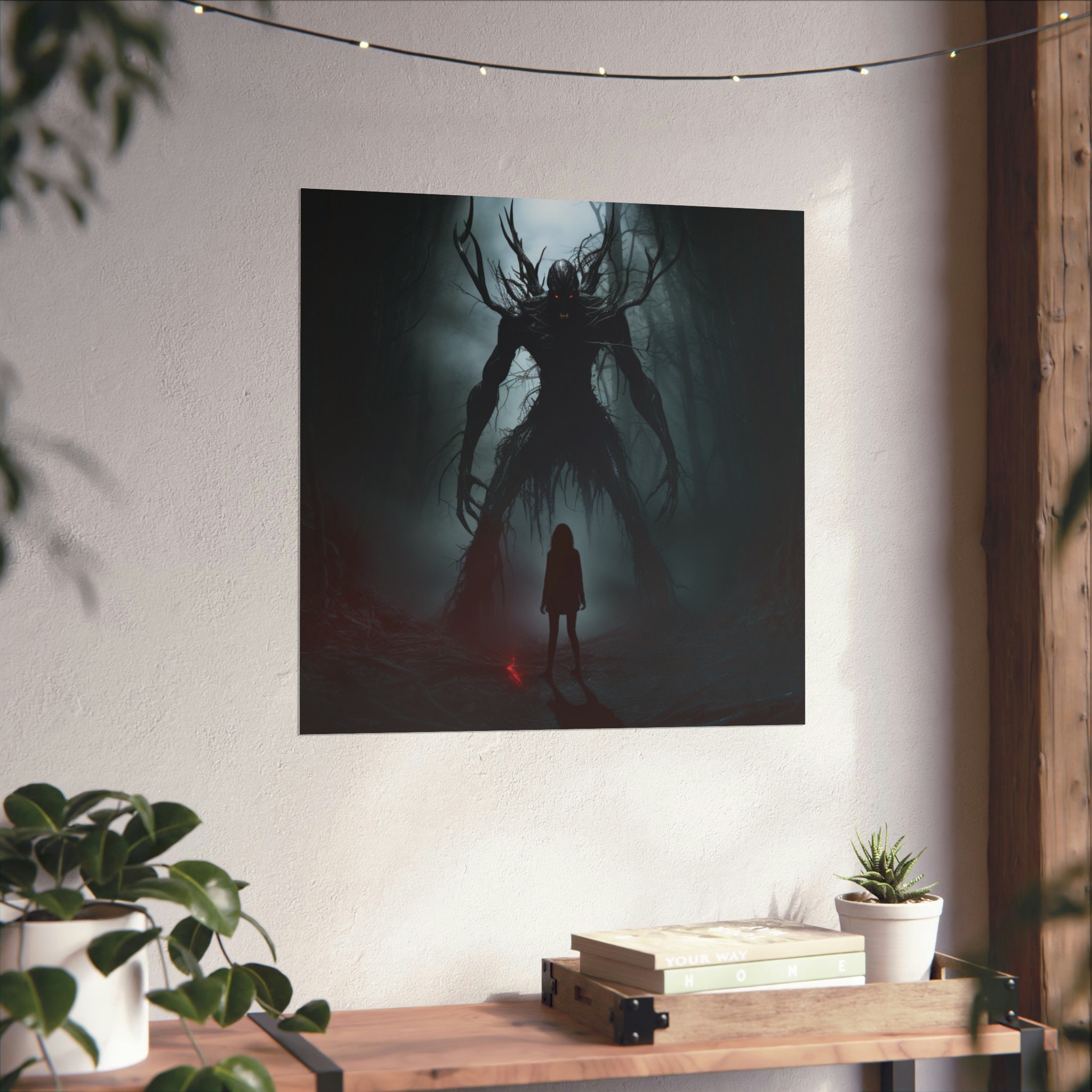 Forest Dweller Demon Poster // Monster in Forest Poster // - Etsy